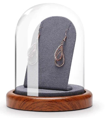 Dust Cover Glass Cover Ring and Earring Display — Jewelry Packaging Mall